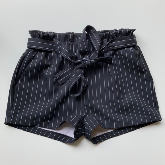 Revamped | Shorts | New Waist Tie Pinstripe Shorts 5 Inseam | Poshmark